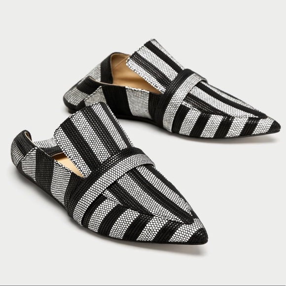 Zara | Shoes | Zara Striped Mule New | Poshmark